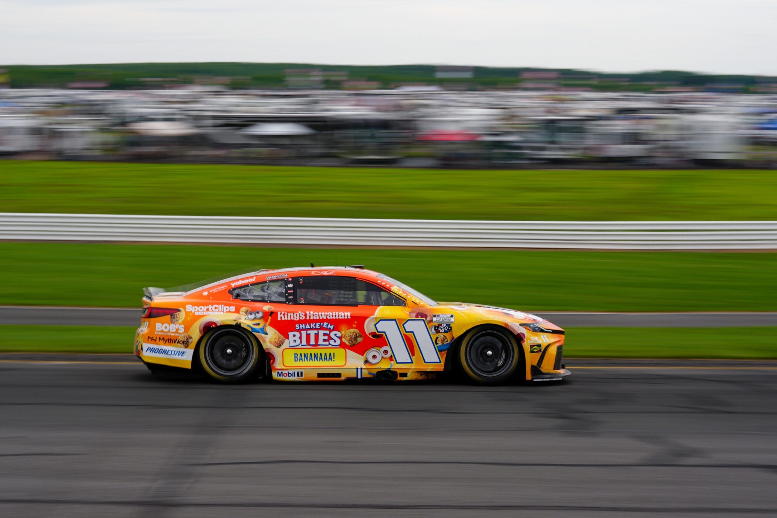 Denny Hamlin wins the NASCAR Cup race at Pocono for his third straight ...